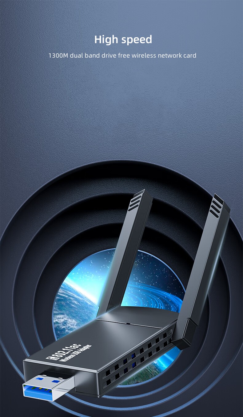 Bluetooth Dongle For Pc 2.4G Adapter Dongle Dual Band With Antenna For ...